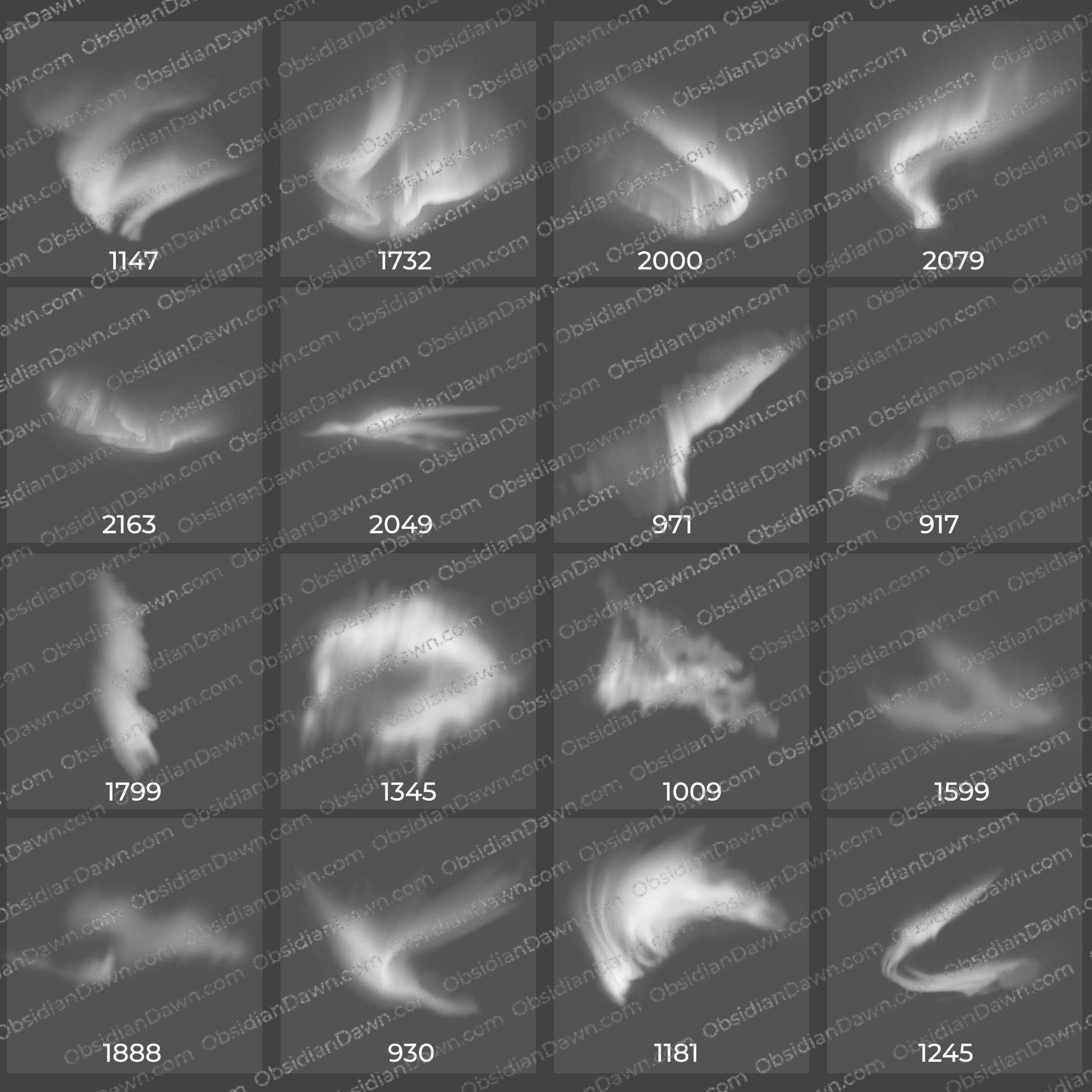 Aurora Borealis Brushes – Photoshop, Procreate, GIMP — Obsidian Dawn