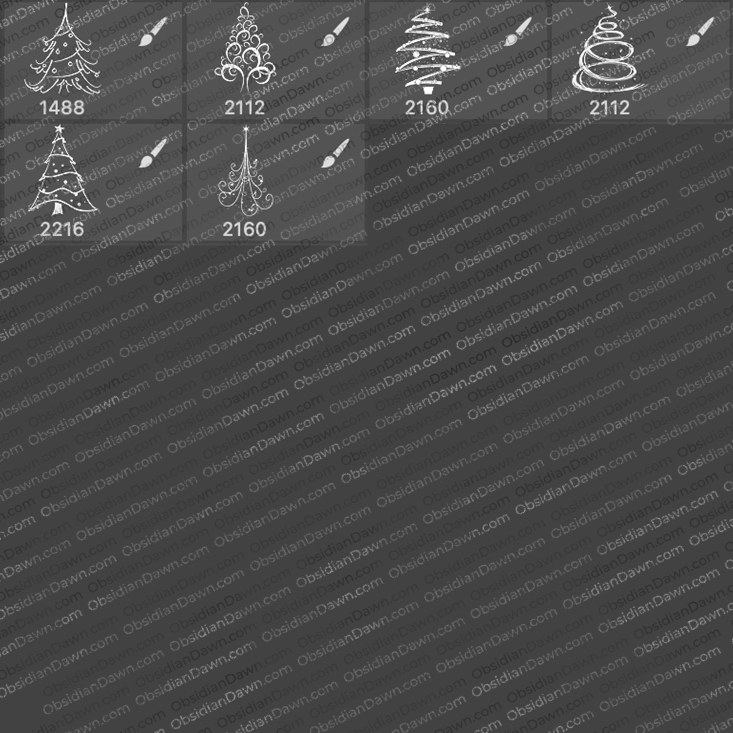 Christmas Brushes - Photoshop, Procreate, GIMP — Obsidian Dawn